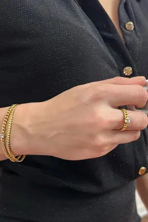 MEIDEYA Uma Chain Bracelet In 18k Plated Stainless Steel