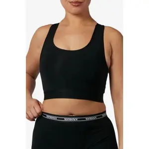 TOMBOYX Compression Plus Racerback Crop Top Black