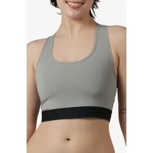 TOMBOYX Compression Plus Racerback Crop Top Ultimate Gray
