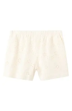 Mango Broderie Anglaise Cotton Eyelet Shorts