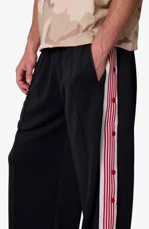 Mnml Side Snap Striped Track Pants