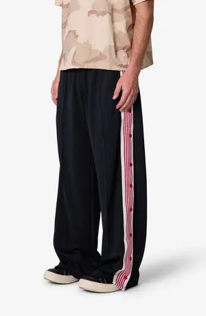 Mnml Side Snap Striped Track Pants
