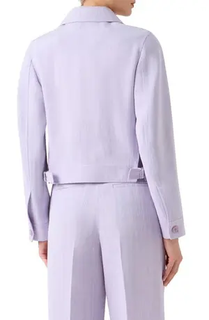 Akris Mélange Twill Jacket With Buckle Detail