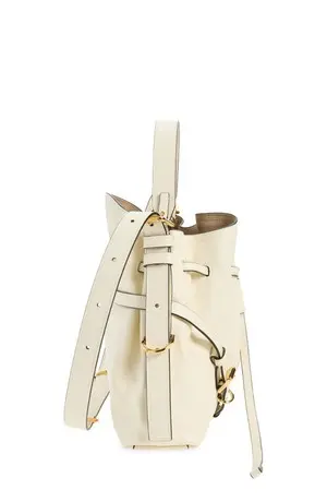 Givenchy Small Voyou Leather Bucket Bag - Ivory