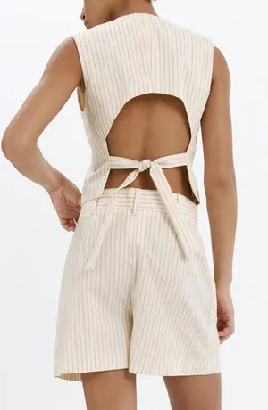Mango Pinstriped Vest
