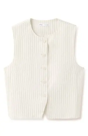 Mango Pinstriped Vest