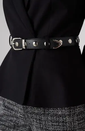 LIVERPOOL Belted Peplum Blazer