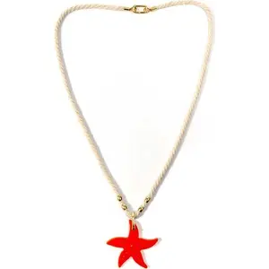 BY LILLA Rope Starfish Necklace - Ivory