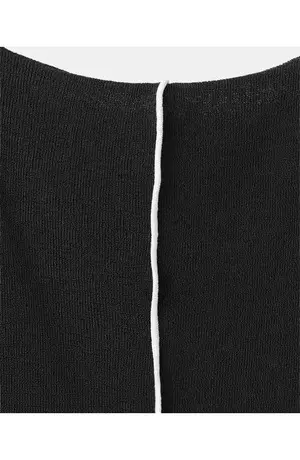 Mango Contrast Stitch Midi Dress