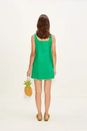 SIMONMILLER Sahara Embroidered Linen Dress