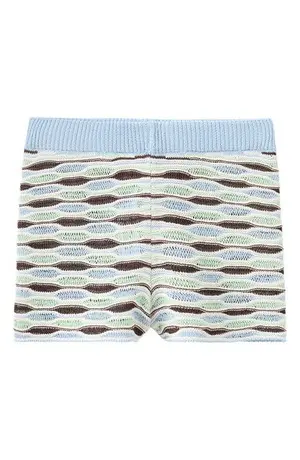 Mango Wavy Stripe Knit Shorts
