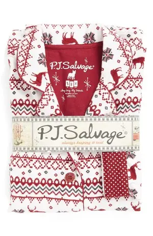 PJ Salvage Print Flannel Pajamas