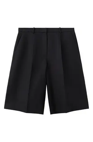 Mango Straight Linen Blend Bermuda Shorts