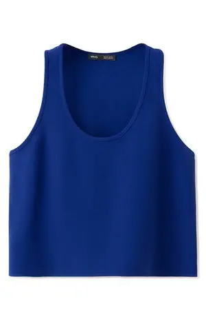 Mango Flowy Cropped Top - Blue