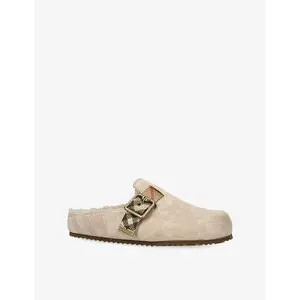 Burberry Check Suede Urchin Clogs