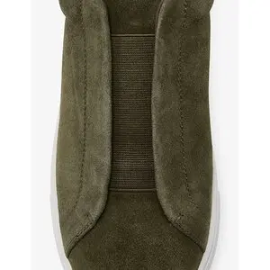 REISS Emil Suede Slip-on Trainers