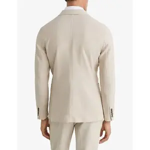 REISS Jason Single-breasted Stretch Cotton-blend Blazer
