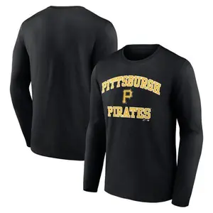 LOGO ATHLETIC Pittsburgh Pirates Heart & Soul Long Sleeve T-shirt - Black