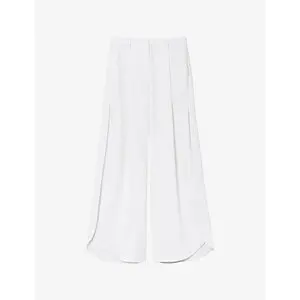 REISS Deena Side-split Wide-leg Woven Trousers