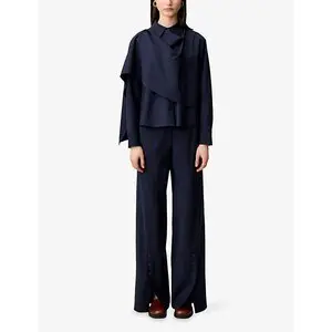 Claudie Pierlot Shawl-panel Long-sleeved Wool-blend Jacket