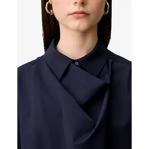 Claudie Pierlot Shawl-panel Long-sleeved Wool-blend Jacket
