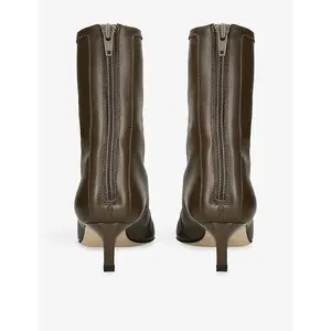 Dear Frances Leather Ankle Boots With Stiletto Heel