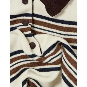 Claudie Pierlot Oversized Striped Knitted Polo Jumper