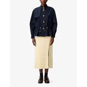 Claudie Pierlot High-neck Waxed Gabardine Jacket