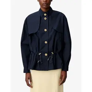Claudie Pierlot High-neck Waxed Gabardine Jacket