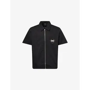 True Religion Buddha Logo-patch Cotton Shirt - Jet Black