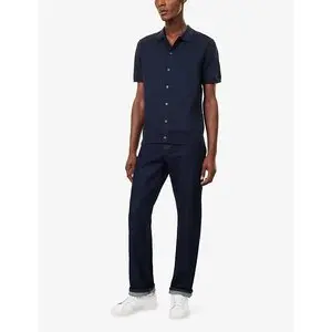 ARNE Classic-collar Ribbed-trim Cotton Shirt Xxl
