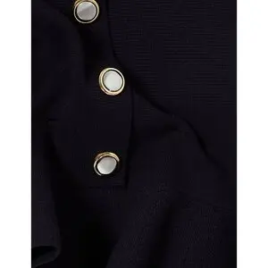 Claudie Pierlot Square-neck Ruffled Knitted Top