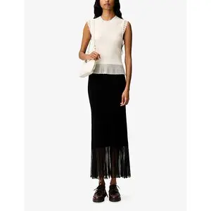 Claudie Pierlot Sleeveless Ribbed Knitted Top