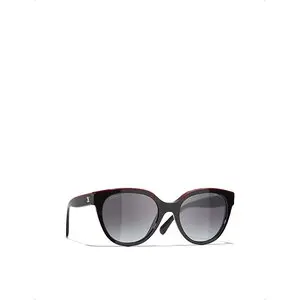 Chanel Square Acetate Sunglasses - Black