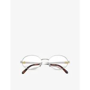 Miu Miu Mu 50zv Round-frame Metal Eyeglasses
