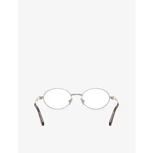 Miu Miu Mu 50zv Round-frame Metal Eyeglasses