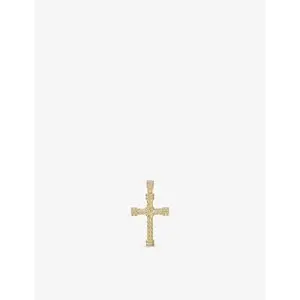 GLD Rope Cross 18ct -plated Diamond Pendant - Gold