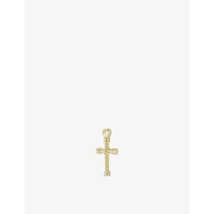 GLD Rope Cross 18ct -plated Diamond Pendant