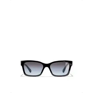 Chanel Square Acetate Sunglasses - Black