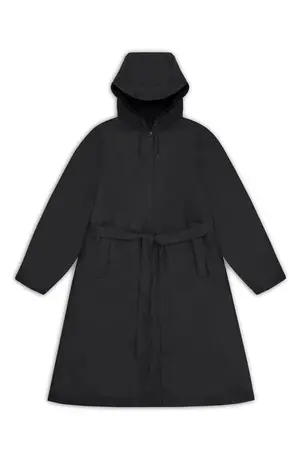 Rains Waterproof Belted A-line Long Raincoat
