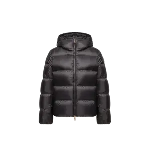 Moncler Hooded Short Down Jacket - Black