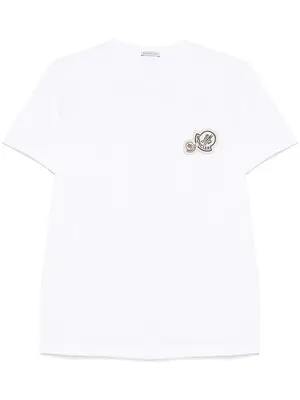 Moncler Cotton T-shirt With Double Logo Patch