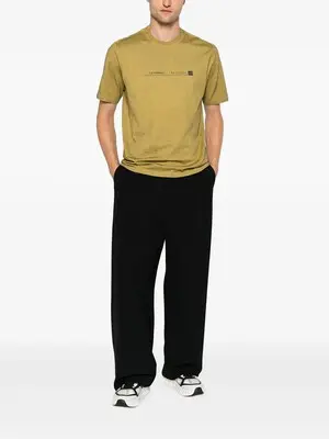 C.P. COMPANY Mercerized Jersey T-shirt With Printed Logo - Green