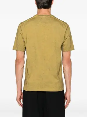 C.P. COMPANY Mercerized Jersey T-shirt With Printed Logo - Green