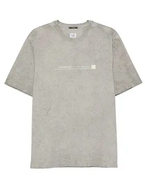 C.P. COMPANY Mercerized Jersey T-shirt With Printed Logo