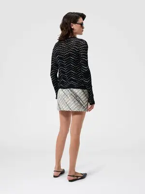 Missoni Wool-blend Check Mini Skirt - White