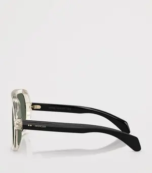Moncler Sunsette Pilot Sunglasses - White