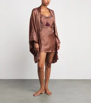 TORLOWEI Silk Tokoni Short Kimono