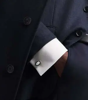 DEAKIN & FRANCIS Sterling Silver And Enamel Oval Cufflinks
