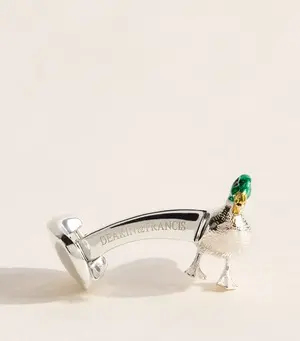 DEAKIN & FRANCIS Sterling And Enamel Duck Cufflinks